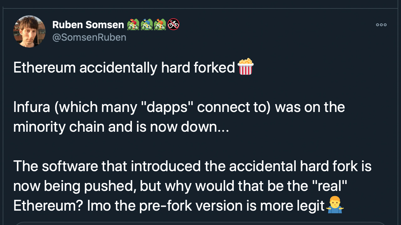 Ethereum Suffers from Unintended 'Chain Split,' Few Third-Party ...