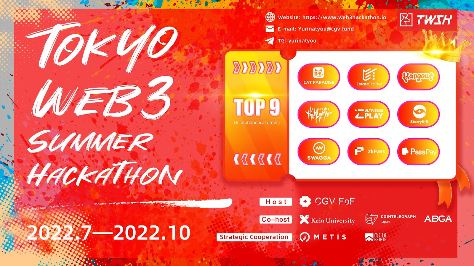 日本首个 Web3 黑客松大赛“TWSH”圆满收官，TOP9 获奖名单正式出炉 - AICoin