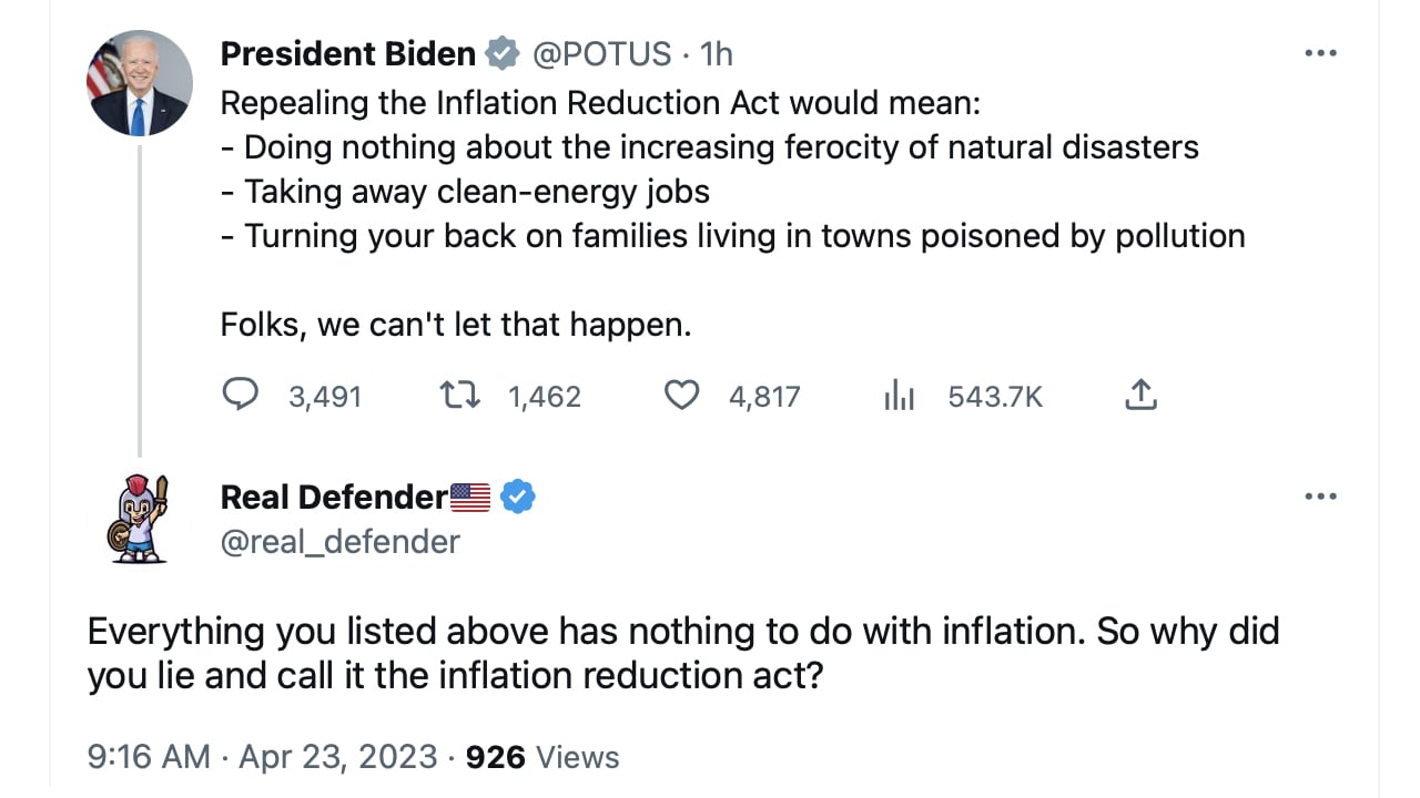 Republicans Seek to Repeal Biden’s Inflation Reduction Act in Exchange ...