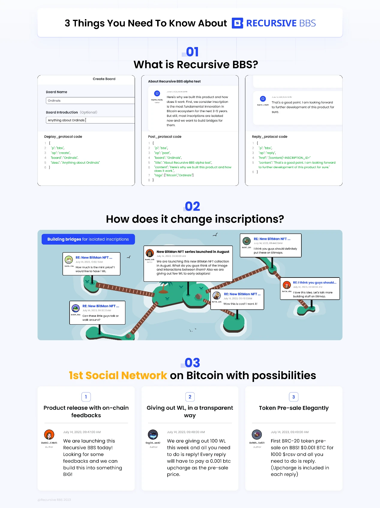RCSV连续发布产品：BRC-420协议、链上社交、递归索引、Inception铭文、AI铭文、Bitmap启动器等 - AICoin