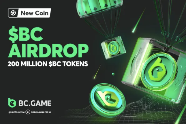 BC.GAME announces the $BC airdrop event to reward loyal players, distributing 200 million $BC ...